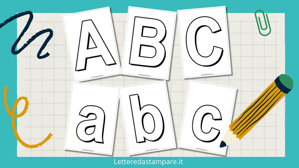 Lettere alfabeto da stampare - Arial - Lettere da stampare