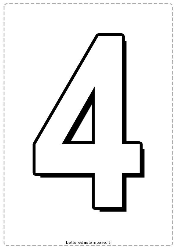 Immagini numeri da scaricare e stampare – Arial - Lettere da stampare