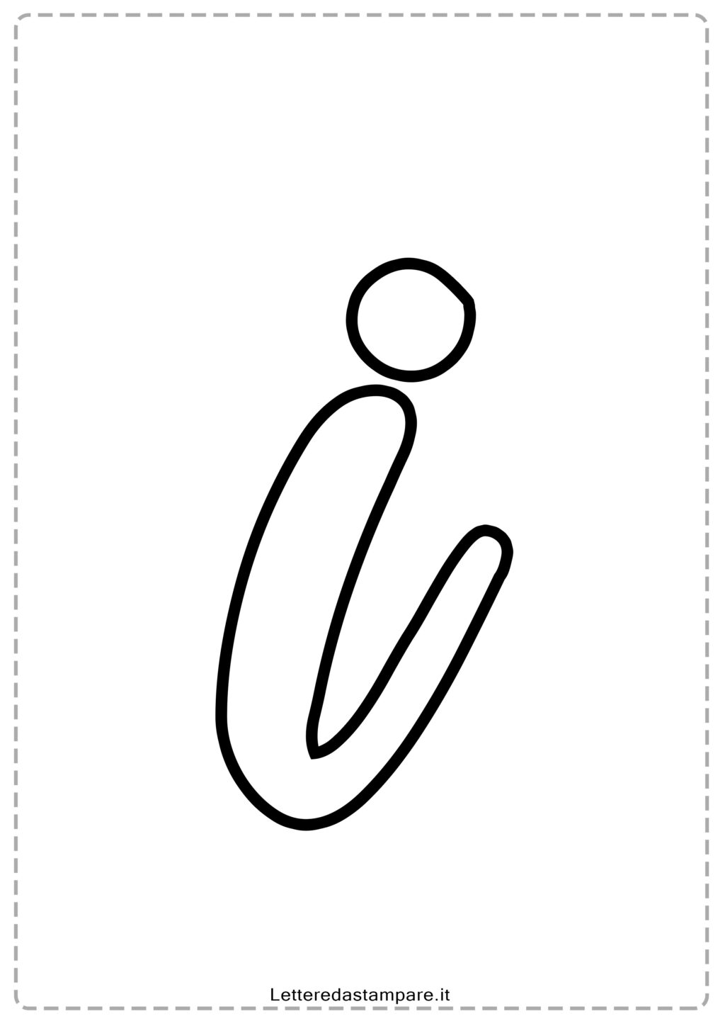 Lettere alfabeto da stampare – Corsivo - Lettere da stampare